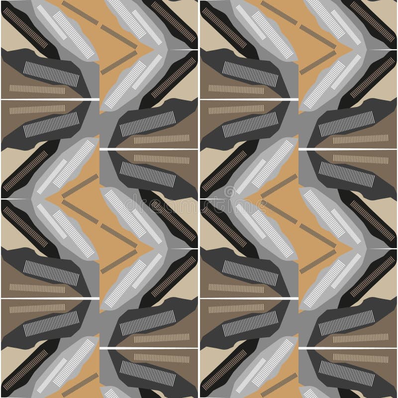 Seamless Vector Pattern with Stripes, Spots and Uniform Stripes in ...