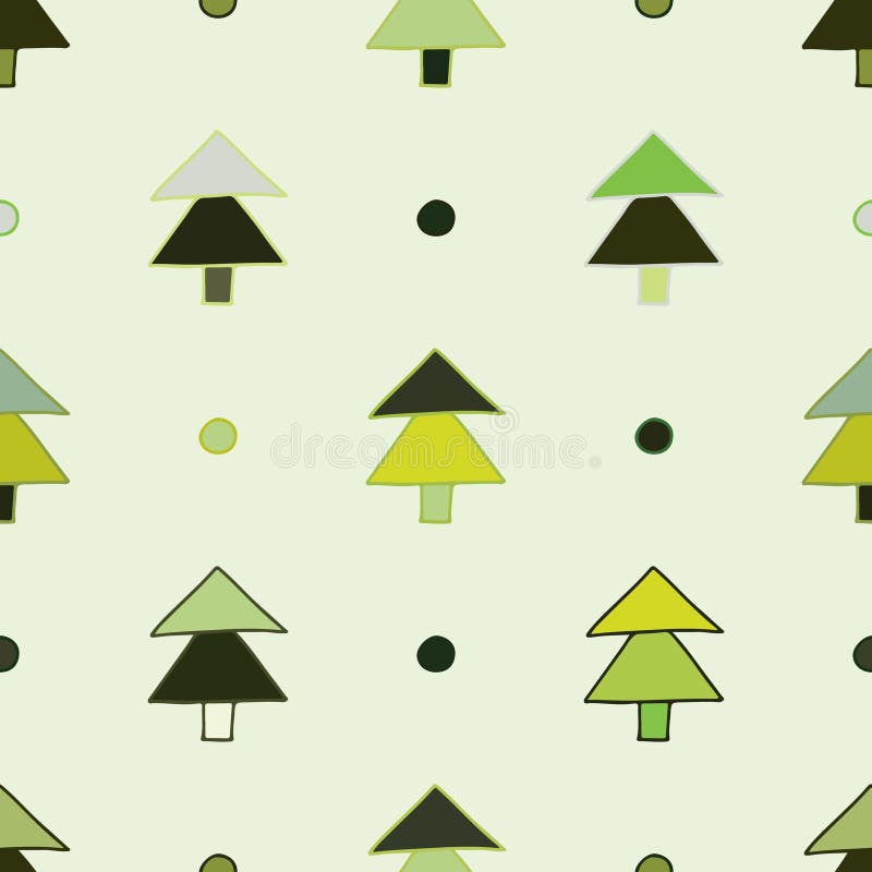 Seamless Vector Pattern. Symmetrical Background with Hand Drawn ...