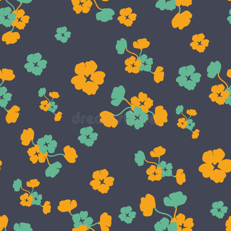 Yellow and Teal Tea Time Seamless Vector Pattern Stock Vector ...