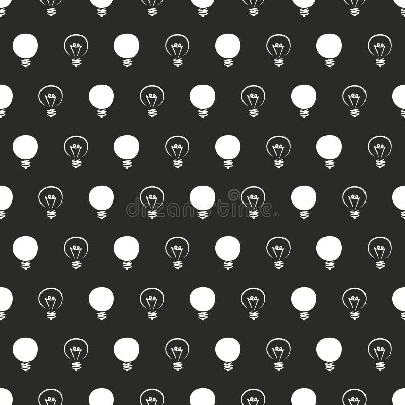 Seamless Light Bulbs Pattern Texture Background Stock Vector ...