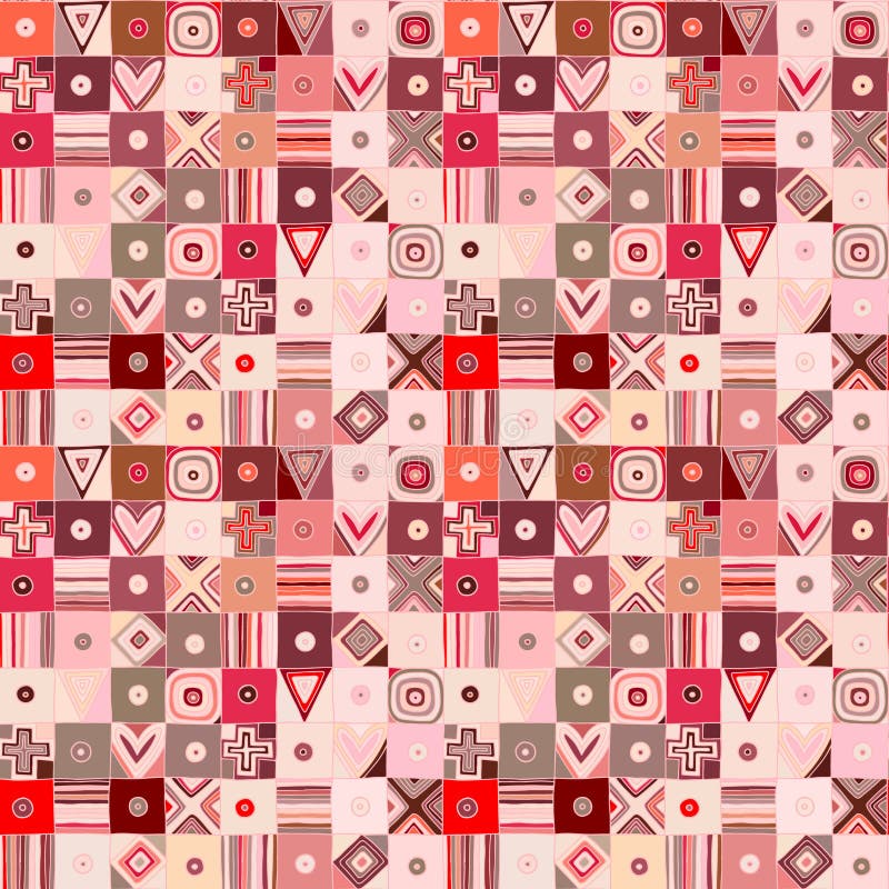 Seamless Vector Pattern. Textured Geometrical Drawn Background with ...