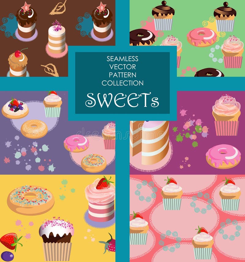 Cakes, Pastries, Donuts and Cream Cake - these Seamless Textures Will ...