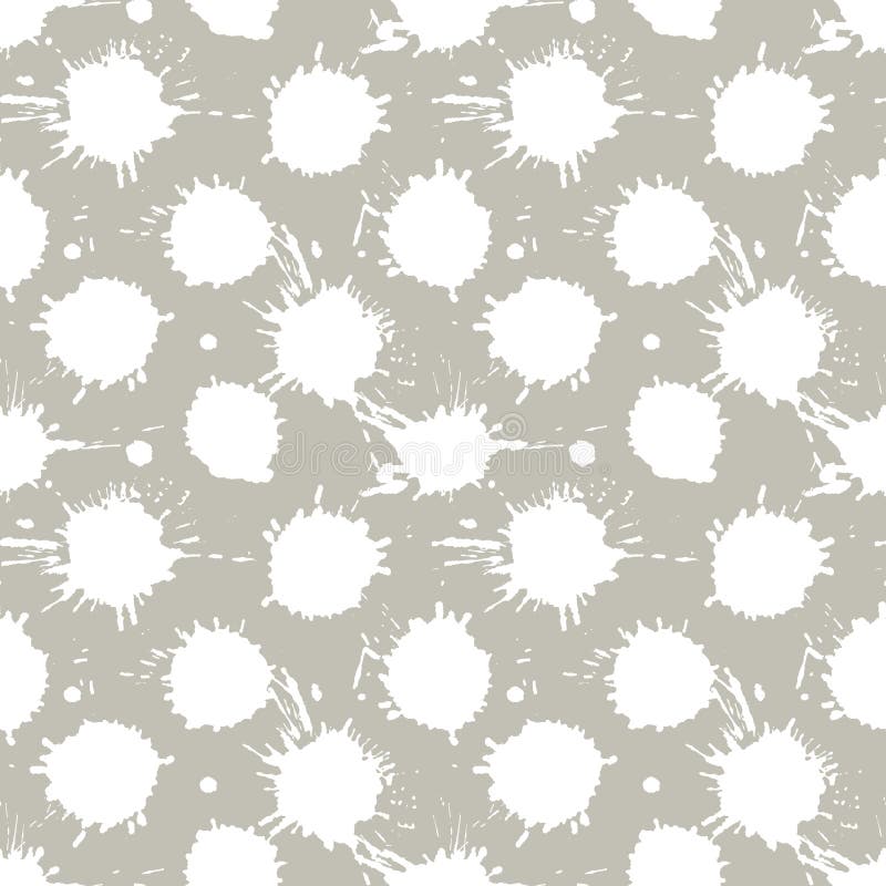Seamless Vector Pattern, Tile with Inc Splash, Blots, Smudge and Brush ...