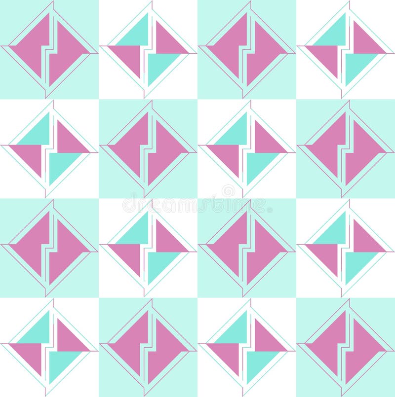 Seamless Vector Pattern with Two-tone Geometric Design Consisting of ...