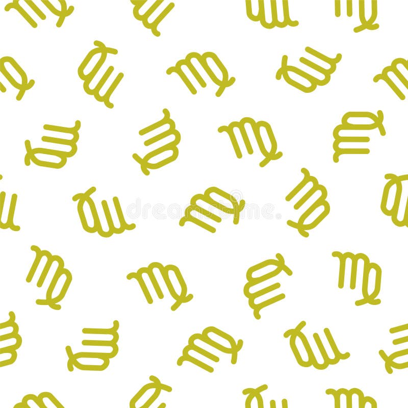 Seamless Pattern - Virgo Sign Stock Vector - Illustration of september ...
