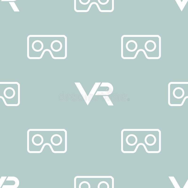 Seamless Vector Modern Pattern with VR Logos Stock Vector ...