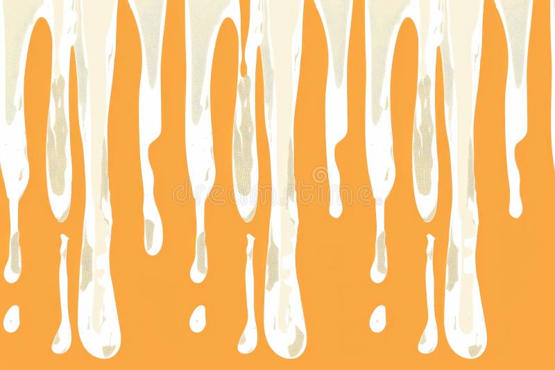 Seamless Vector Pattern of White Dripping Cream on Top and Bottom ...