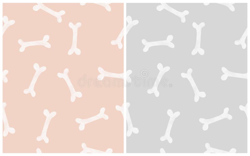 Seamless Vector Pattern with White Hand Drawn Bones. Stock Vector ...