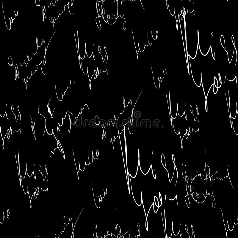 Black White Cursive Document Stock Illustrations – 335 Black White ...