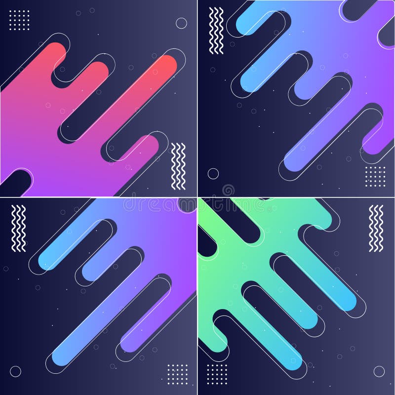 Seamless Vector Patterns with Diagonal Stripes Pack of 4 Abstract ...