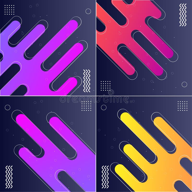 Seamless Vector Patterns with Diagonal Stripes Pack of 4 1950s-1960s ...