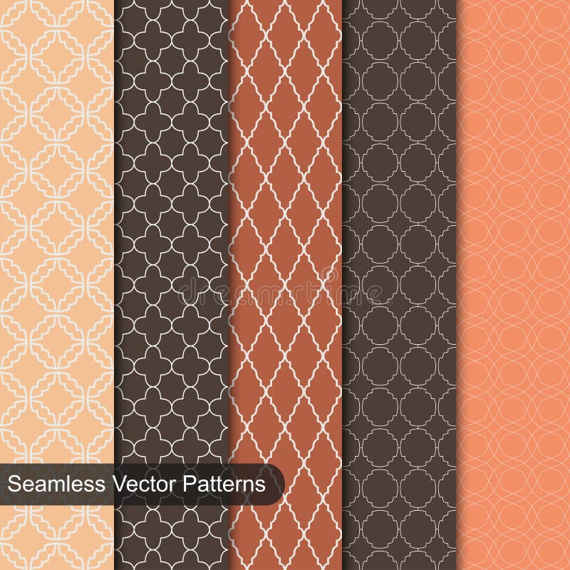 Seamless Vector Patterns. Ornamental Set. Stock Vector - Illustration ...