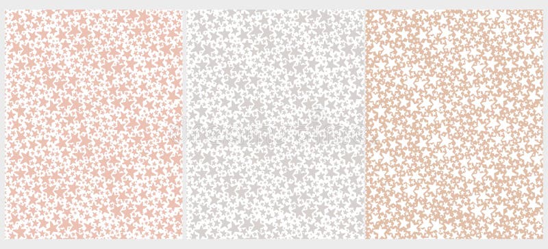 Seamless Vector Patterns with Stars. Starry Print. Stock Vector ...