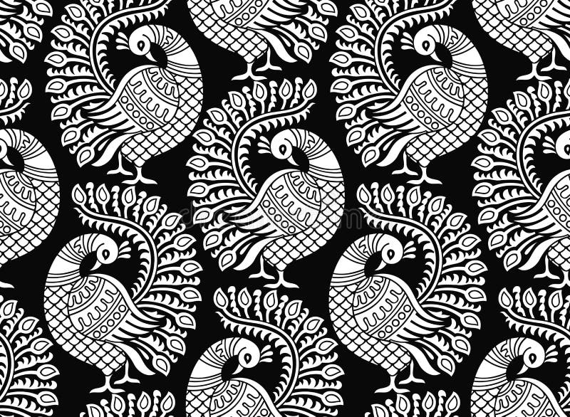 Seamless Vector Peacock Design Stock Vector - Illustration of bird ...