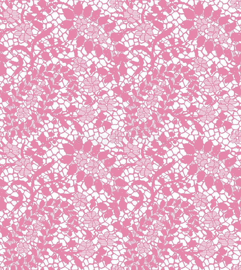 Seamless Vector Pink Lace Pattern Stock Vector - Illustration of leaf ...