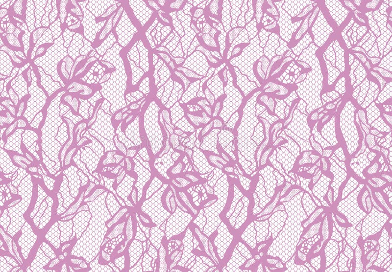 Seamless Vector Pink Lace stock vector. Illustration of ornate - 103567608