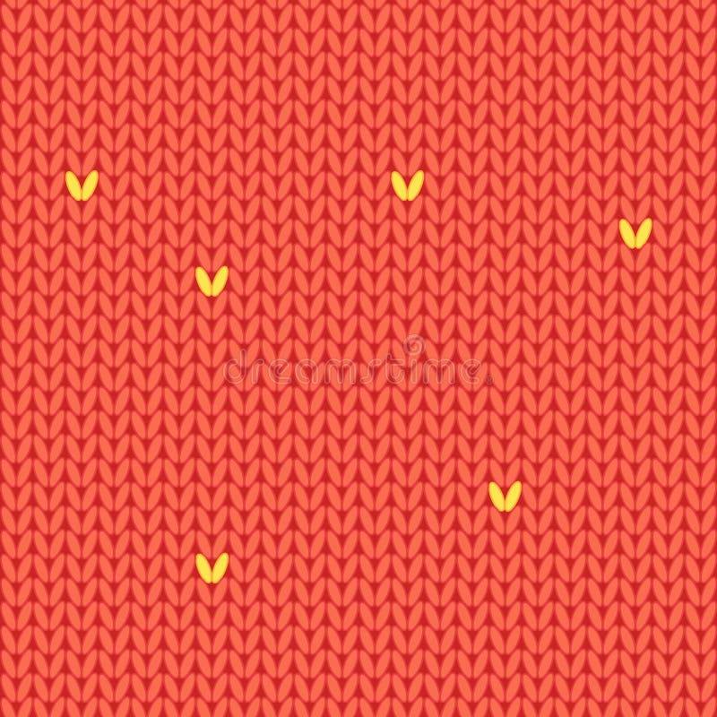 Seamless Vector Red Knitted Pattern .Cartoon Style Stock Vector ...