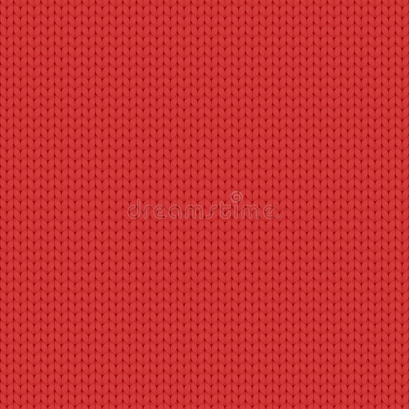 Seamless Vector Simple Knitted Red Pattern. Stock Vector - Illustration ...