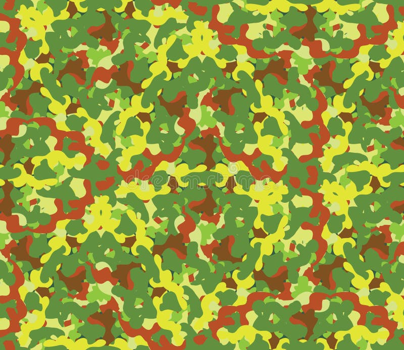 Seamless Vector Square Camouflage Series in the Green Scheme. Stock ...