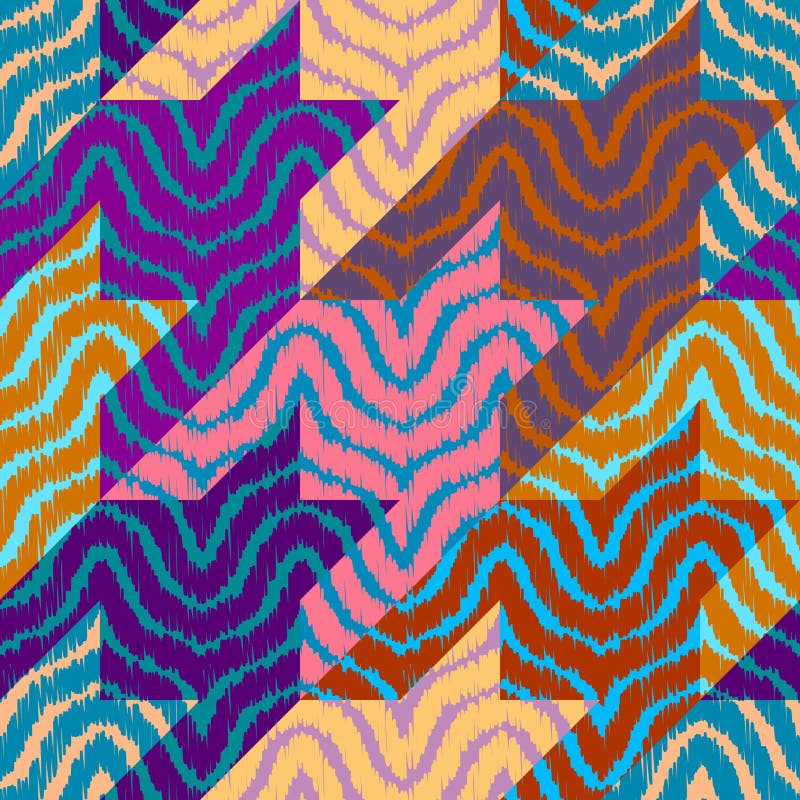 Seamless Vector Square Pattern. Abstract Color Background. Stock Vector ...