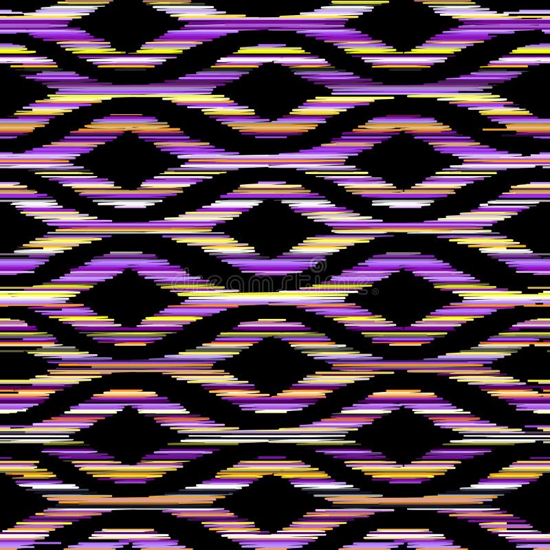 Seamless Vector Square Pattern. Abstract Tribal Ikat Style. Stock ...