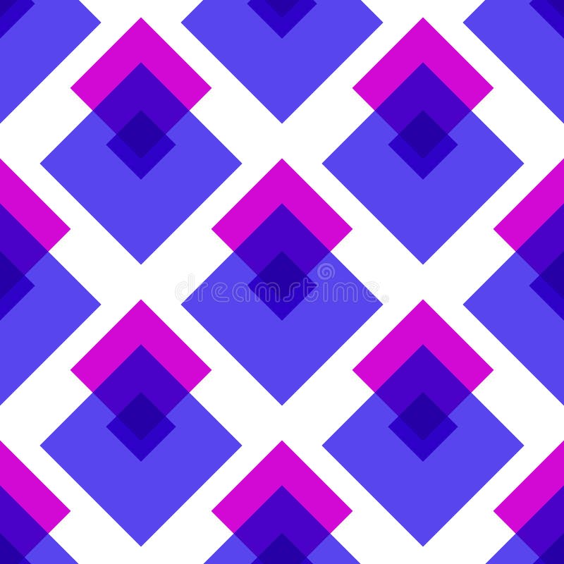 Seamless Vector Square Pattern with Geometric Shapes Stock Illustration ...