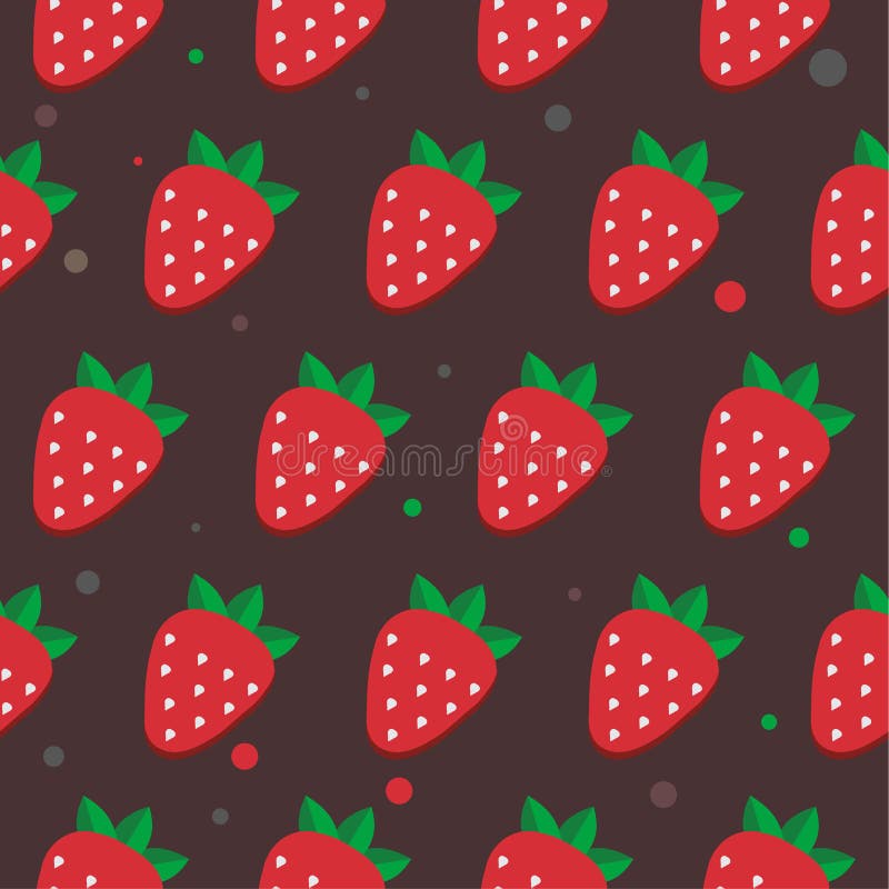 Seamless Vector Strawberry Pattern. Design for Stock Vector ...