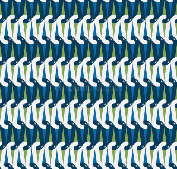 Seamless, Vector Stylized Image of Interlacing Blue and White Loops ...