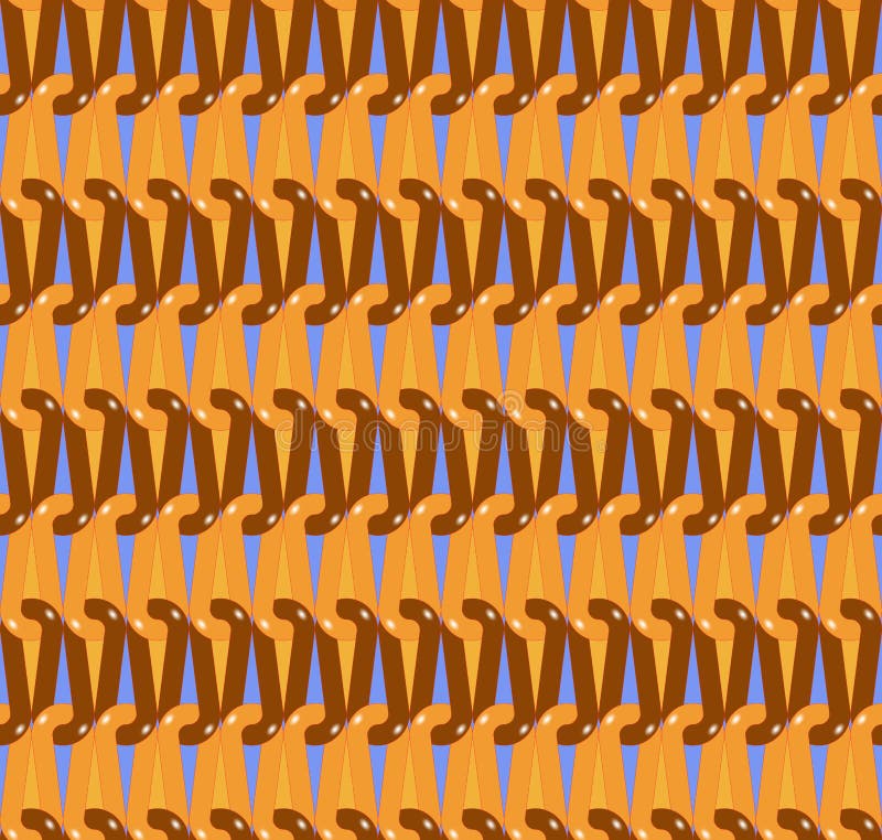 Seamless, Vector Stylized Image of Interlacing Brown and Orange Loops ...