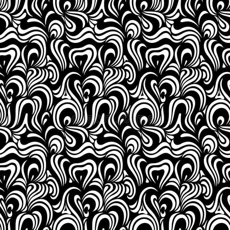 Seamless Vector Swirly Pattern Design Stock Vector - Illustration of ...