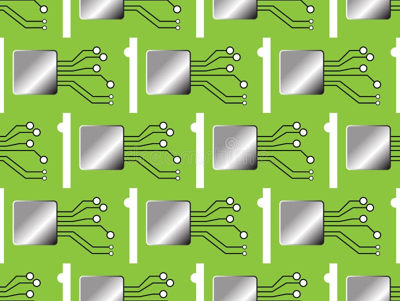 Seamless Vector Texture Made of PCB Components Stock Vector ...