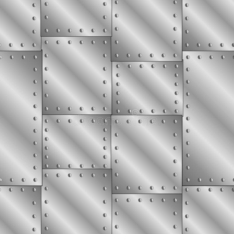 Seamless Vector Texture with Riveted Metal Sheets. Stock Vector ...