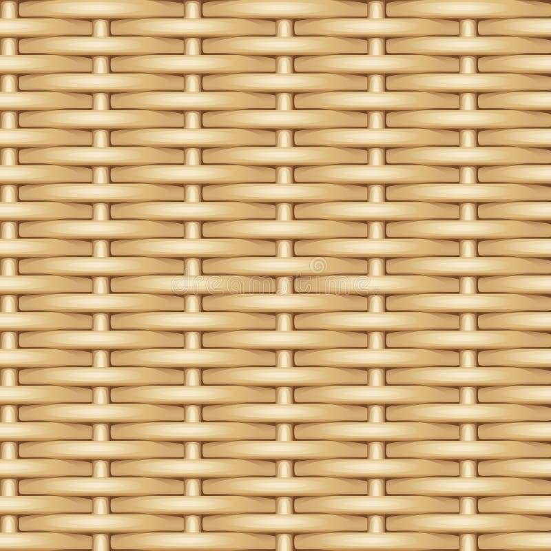Seamless Vector Texture of Weaving of Light Identical Willow Rods Stock ...