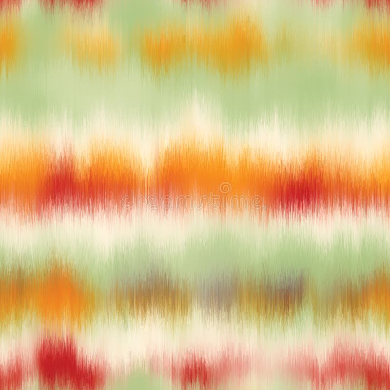 Seamless Vector Tie Dye Multicolor Bleeding Stripe Pattern for Surface Print Stock Vector ...