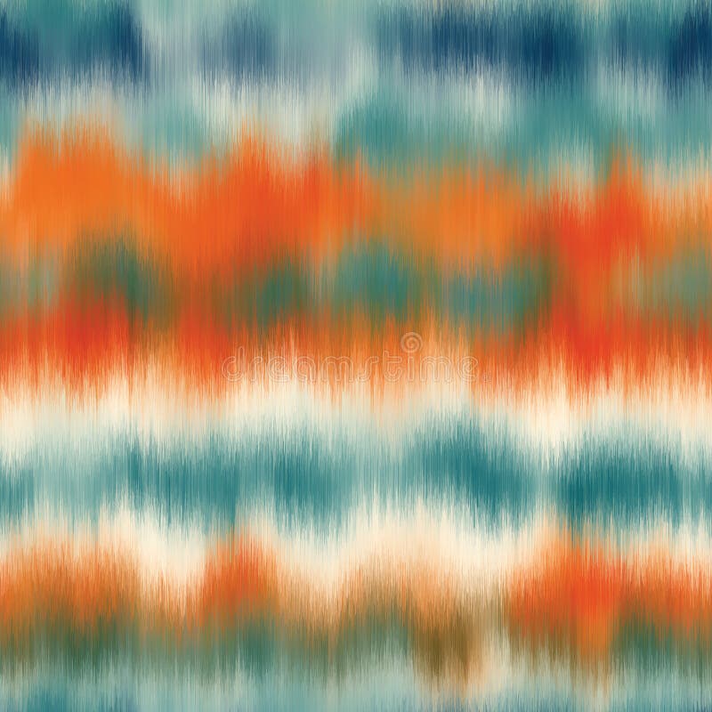 Seamless Vector Tie Dye Multicolor Bleeding Stripe Pattern for Surface ...