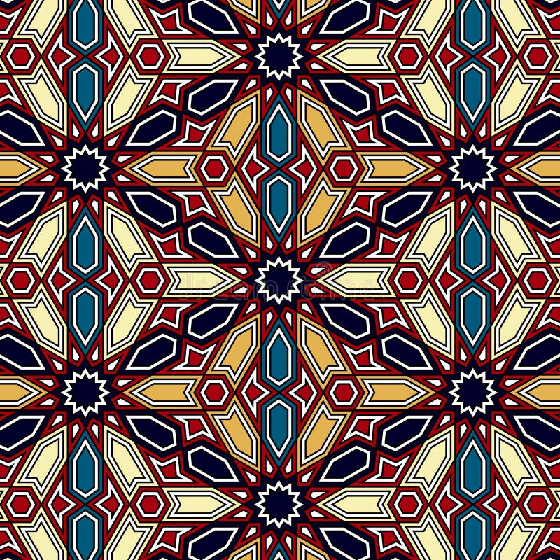 Set of Ten Traditional Arabic Patterns Stock Vector - Illustration of ...