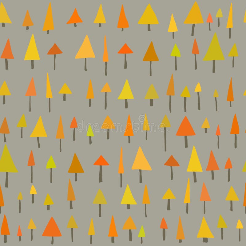 Seamless Vector Triangle Pine Tree Pattern Stock Vector - Illustration ...