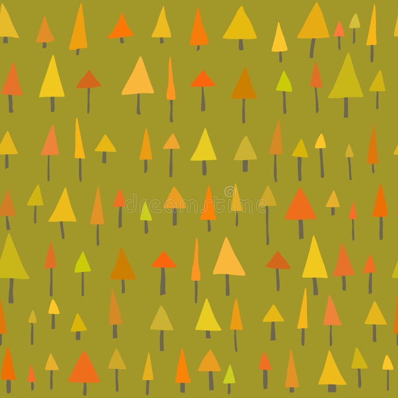 Seamless Vector Triangle Pine Tree Pattern Stock Vector - Illustration ...