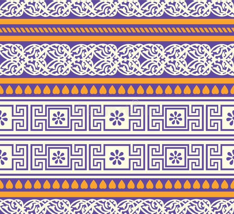 Seamless Vector Tribal Pattern Design Stock Vector - Illustration of ...
