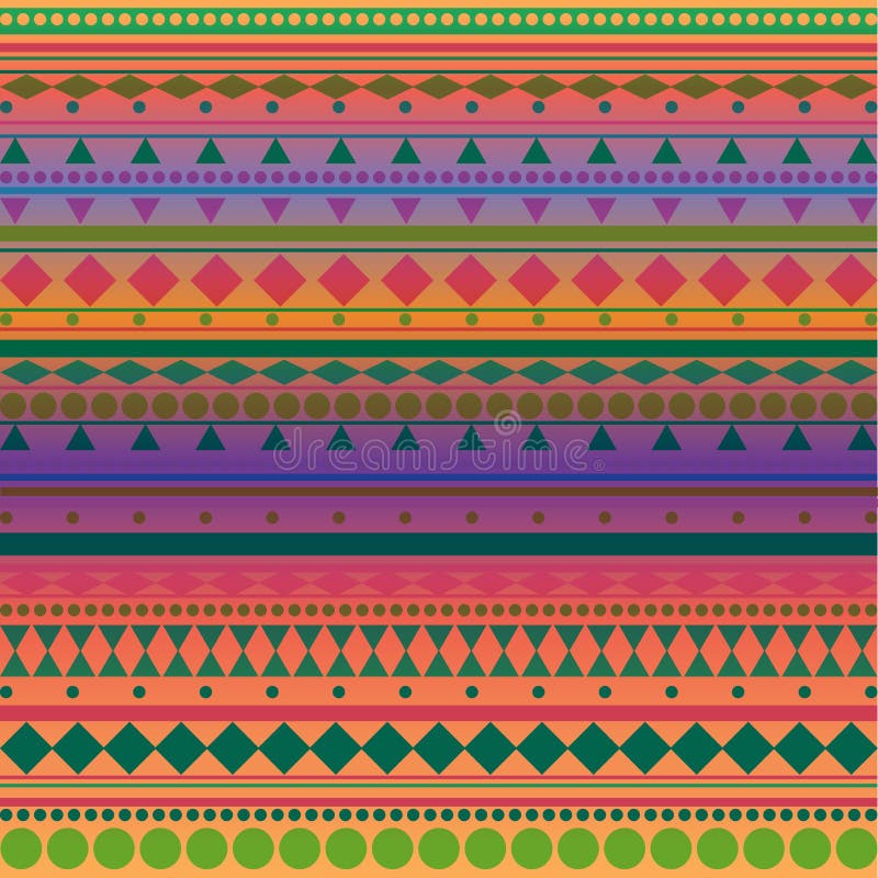 Seamless Vector Tribal Texture Stock Vector - Illustration of gift ...