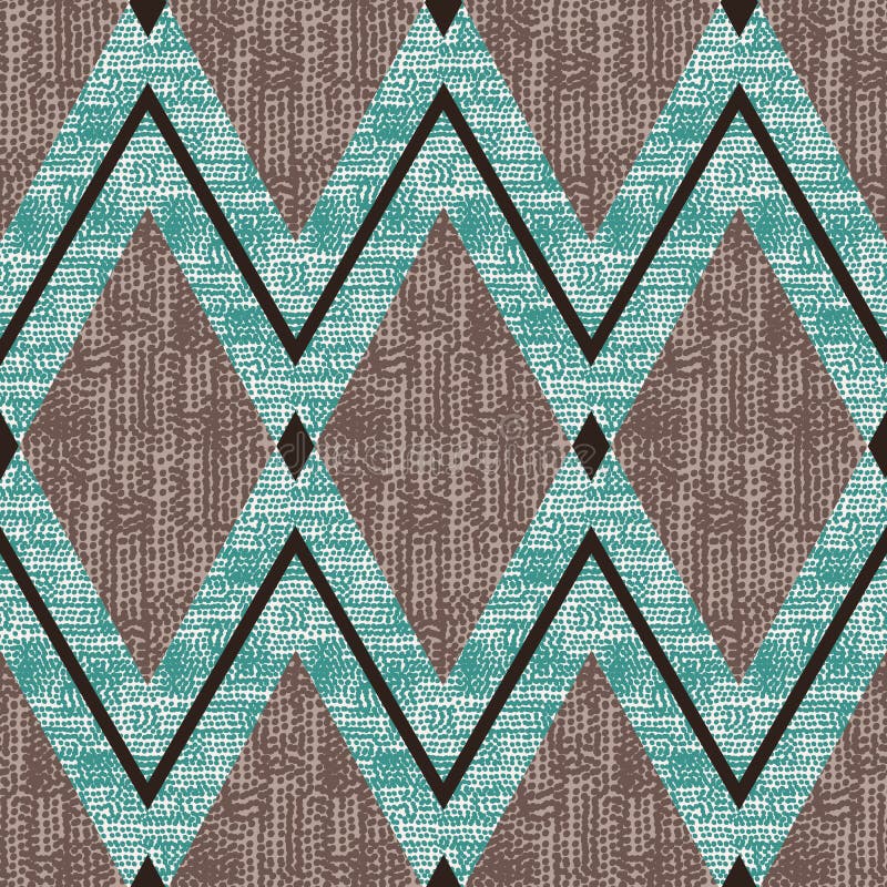 Seamless Vector Unisex Pattern with Diamond Shaped Knit in Brown and ...