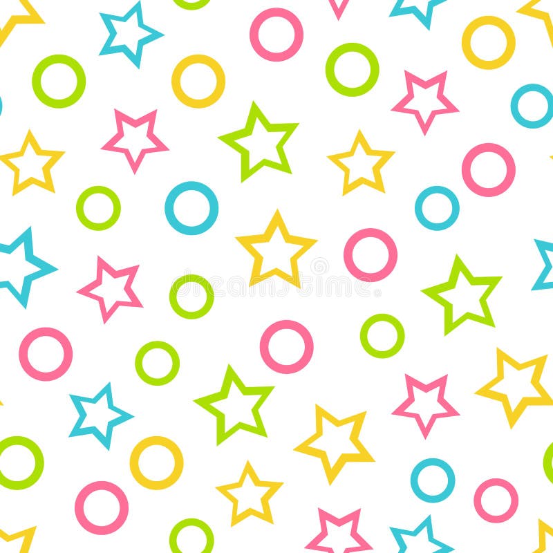 Seamless Vector Wallpaper Color Pattern for Kids Stock Vector ...