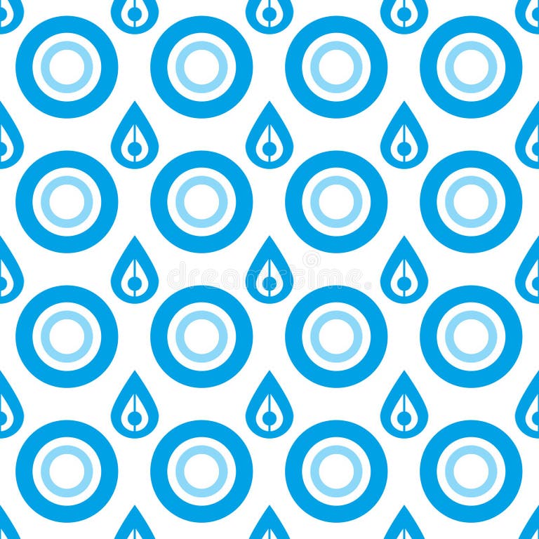Seamless Vector Water Droplet Pattern Stock Vector - Illustration of ...