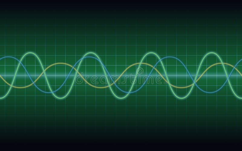 Seamless Vector Waveform Background Illustration with Text Space. Stock ...