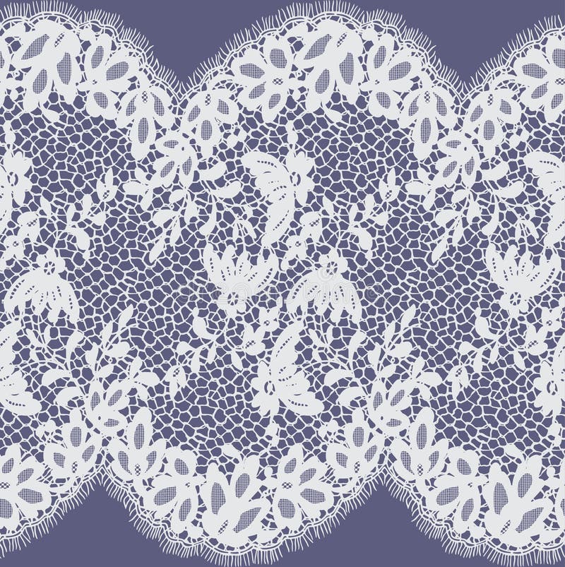 Seamless Vector White Lace Pattern Stock Vector - Illustration of ...