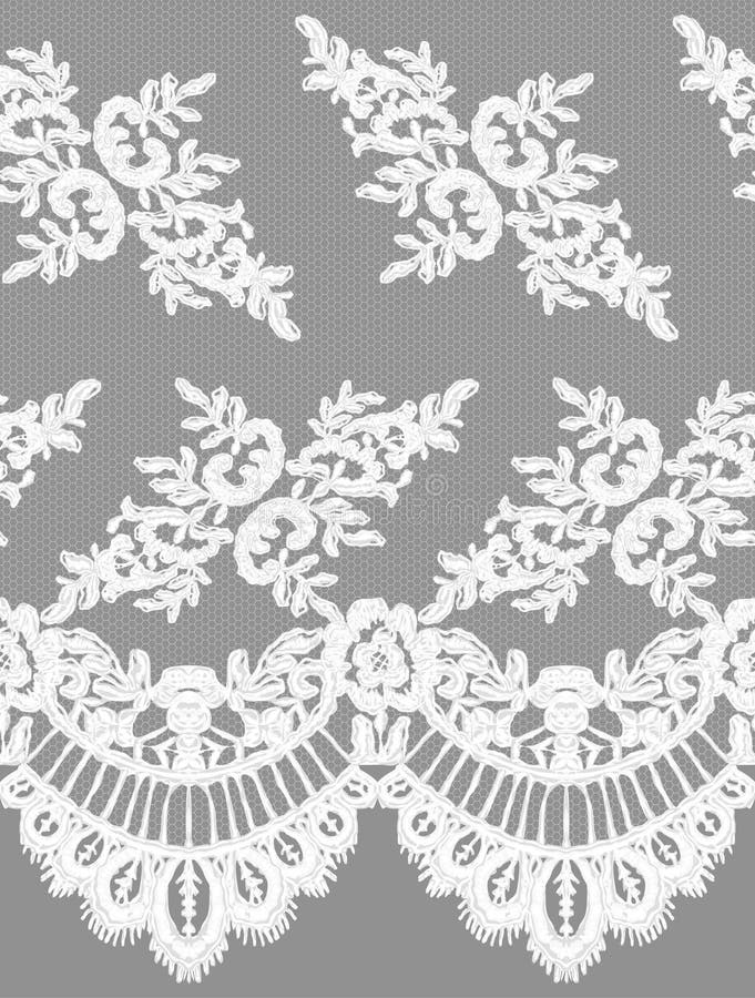 Seamless Vector White Lace Pattern Stock Vector - Illustration of lacy ...