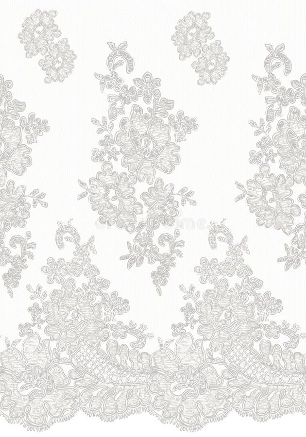 Seamless Vector White Lace Pattern Stock Vector - Illustration of ...