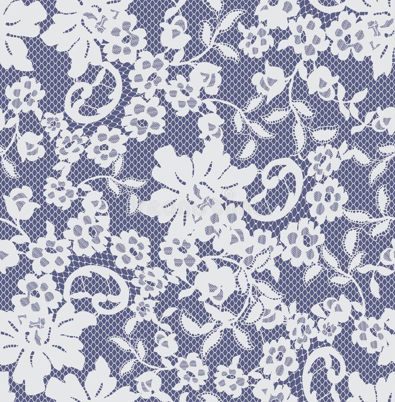 Seamless Vector White Lace Pattern Stock Vector - Illustration of ...