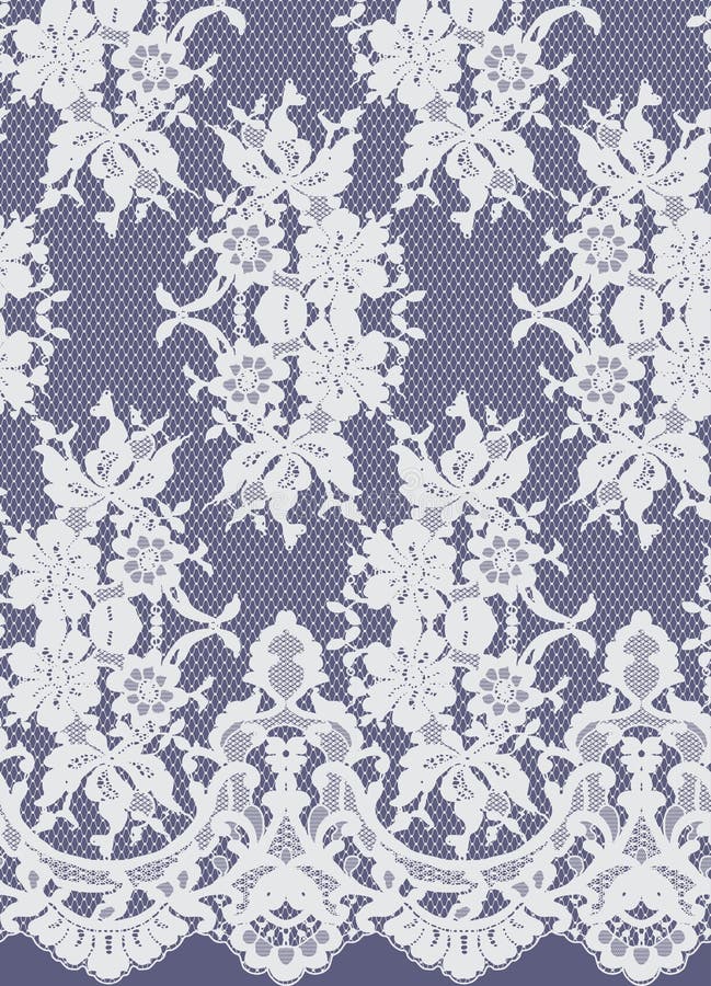 Seamless Vector White Lace Pattern Stock Vector - Illustration of ...