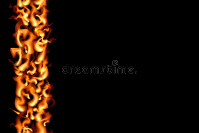 A Seamless Vertical Fire Strip. Stock Vector - Illustration of burn ...
